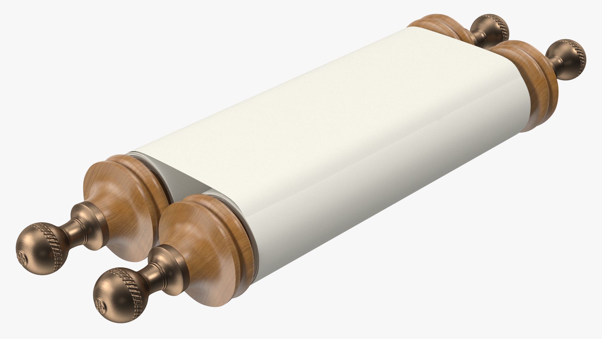 3D Model Rolled Up Paper Scroll - TurboSquid 1781161