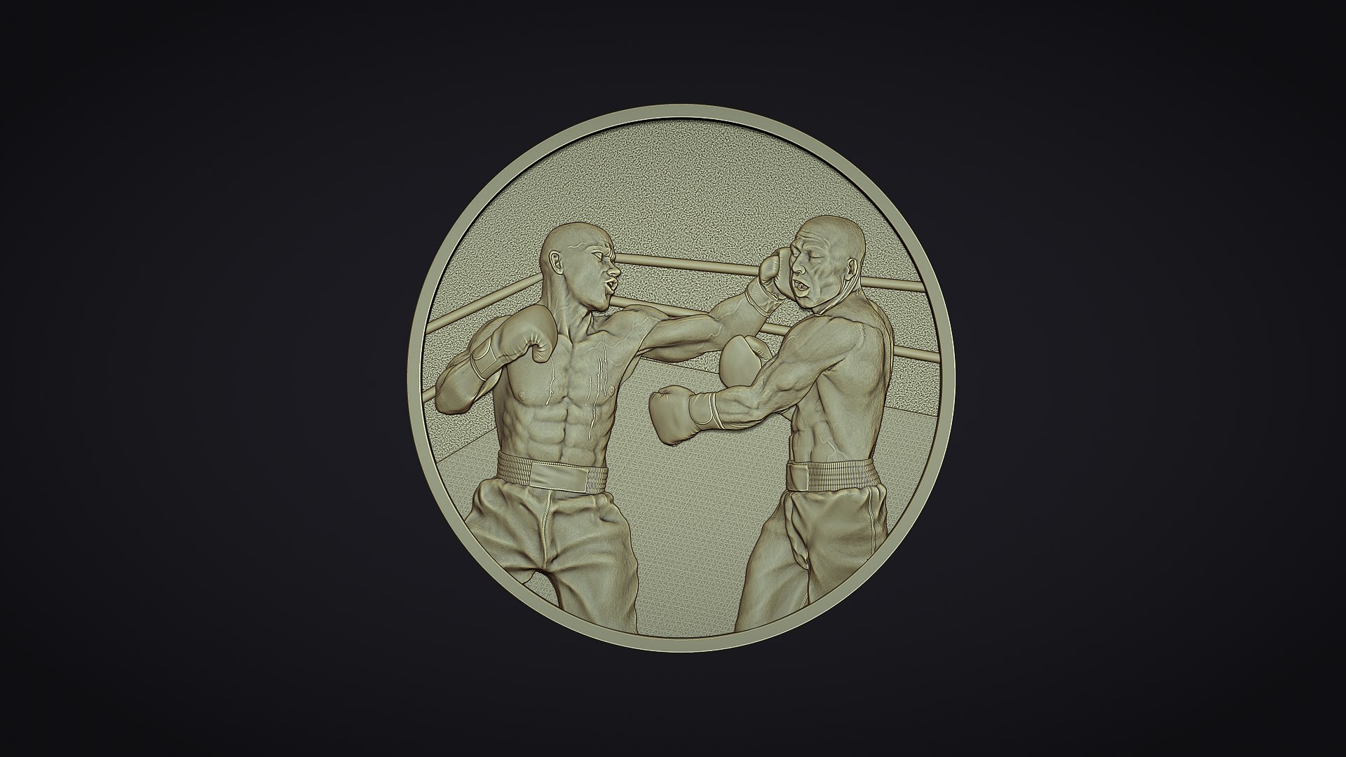 Boxing Medal 3D Print Model Model - TurboSquid 2315371