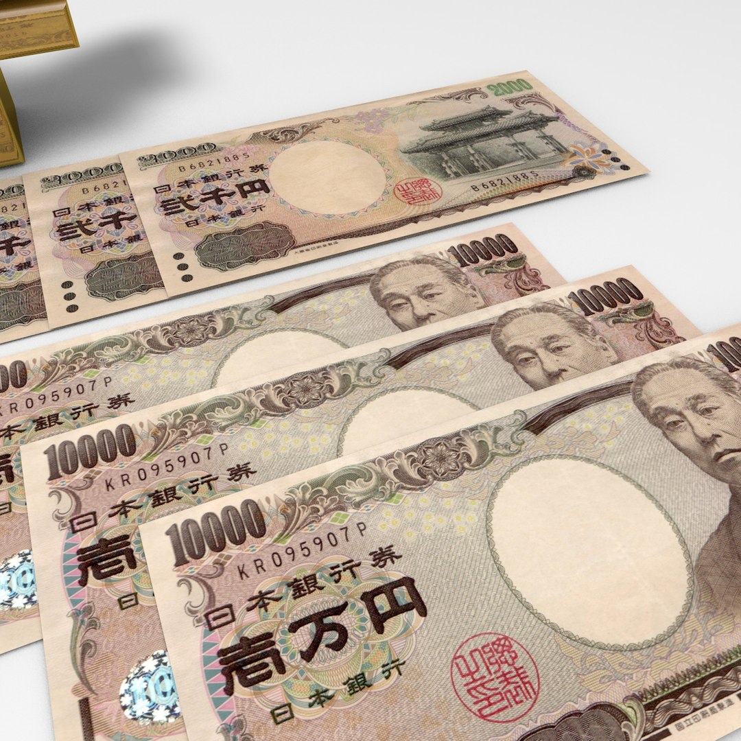 3d Model Yen Banknotes