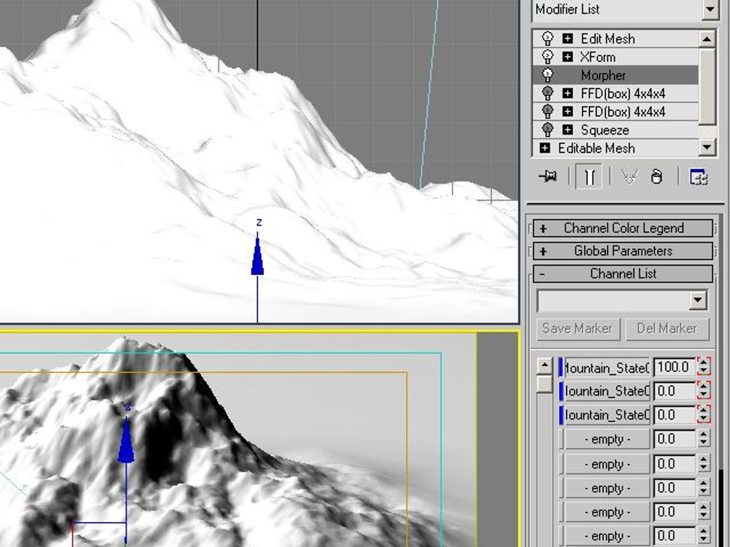 3d Max Terrain Morph Targets Landscape