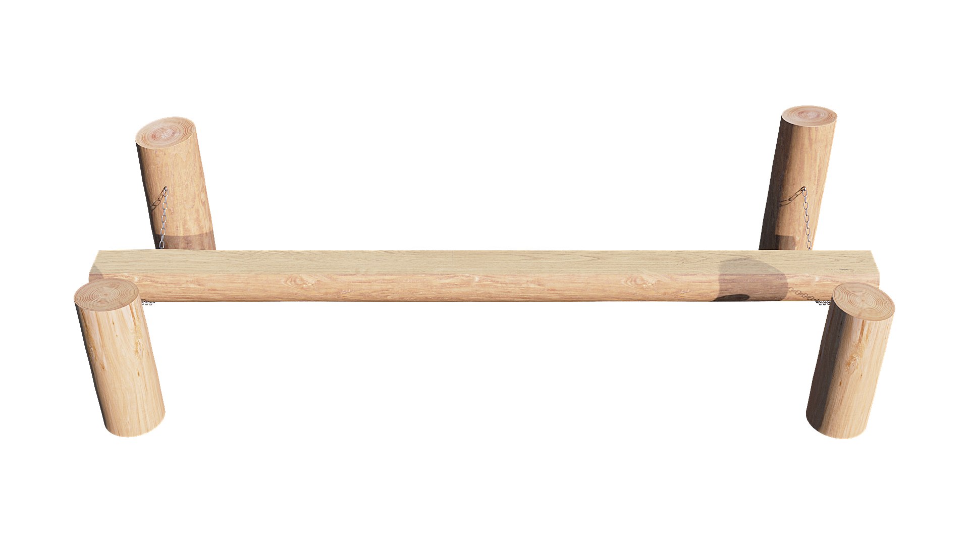 Playground Wooden Log Balance Beam 3D Model - TurboSquid 1723580