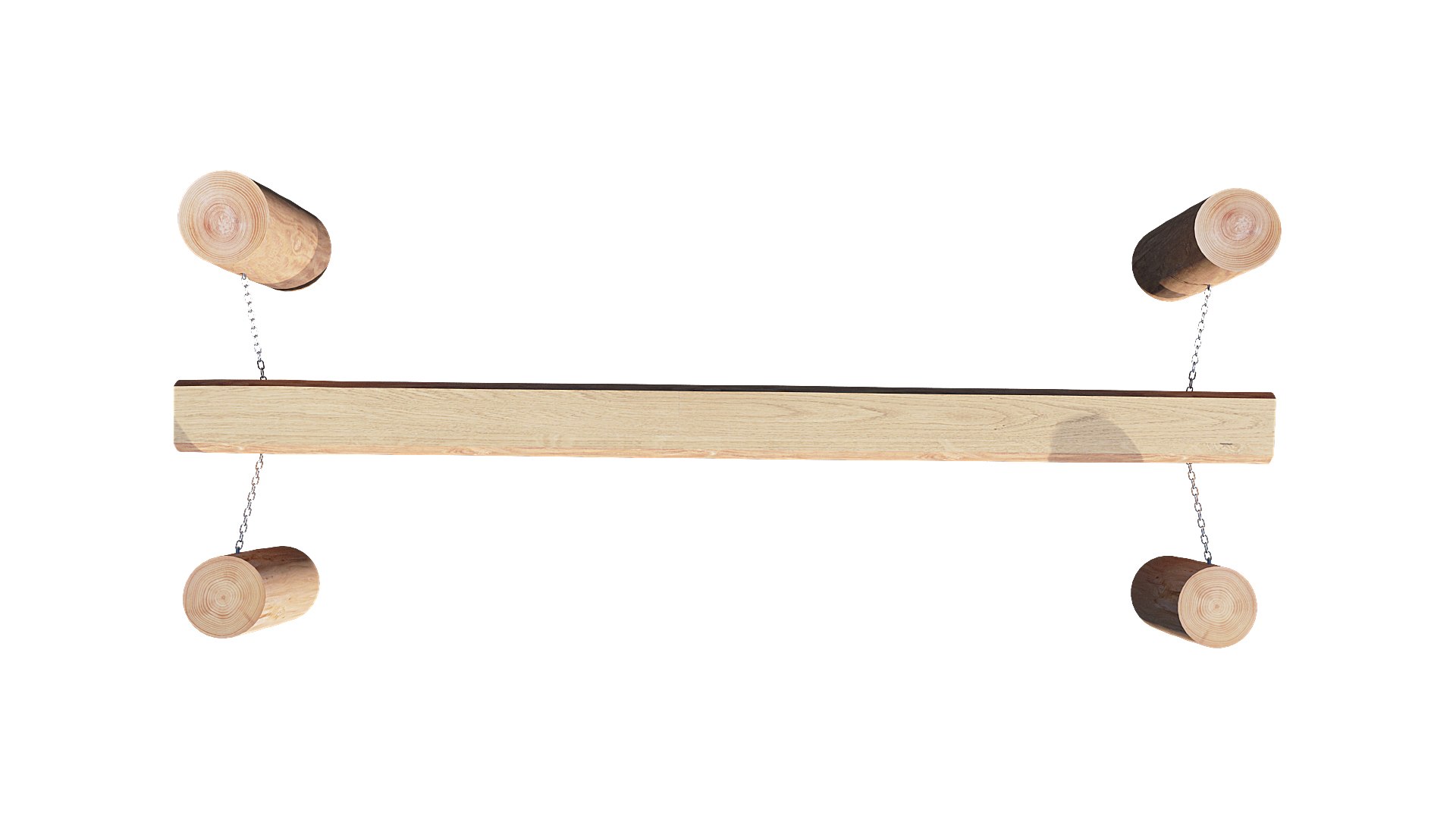 Playground Wooden Log Balance Beam 3D Model - TurboSquid 1723580