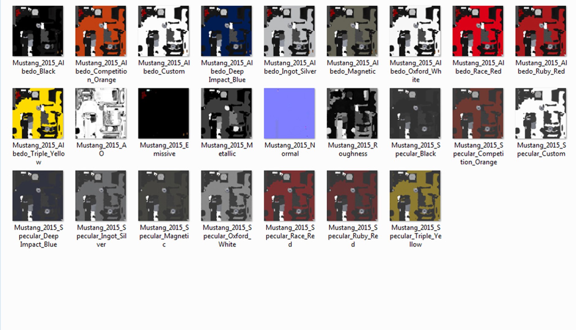 3d Model 2015 Mustang Gt