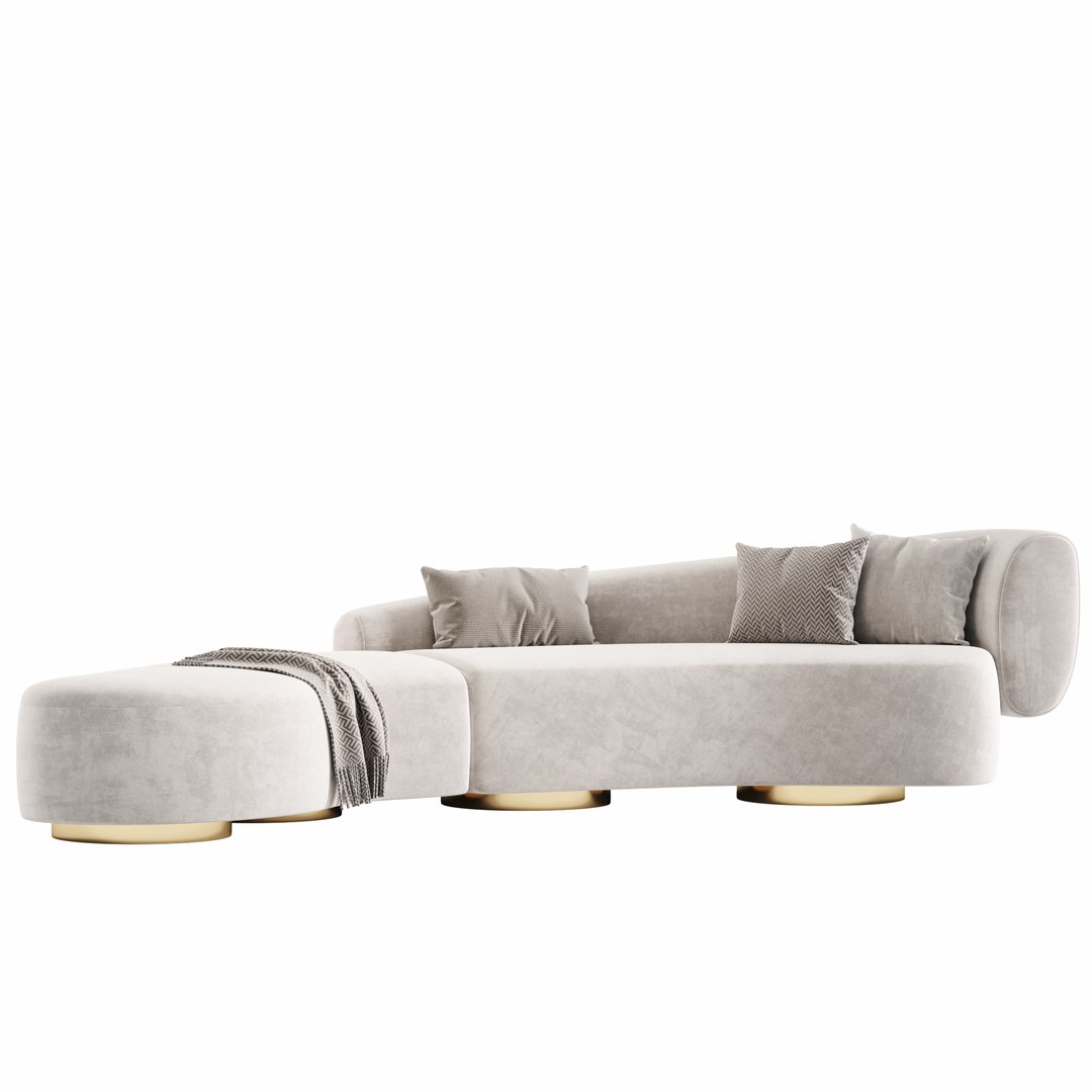3D Repose Chaise Sofa By Okha Model - TurboSquid 2111264
