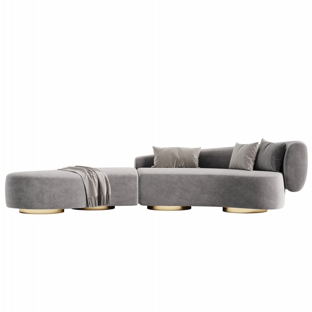 3D Repose Chaise Sofa By Okha Model - TurboSquid 2111264