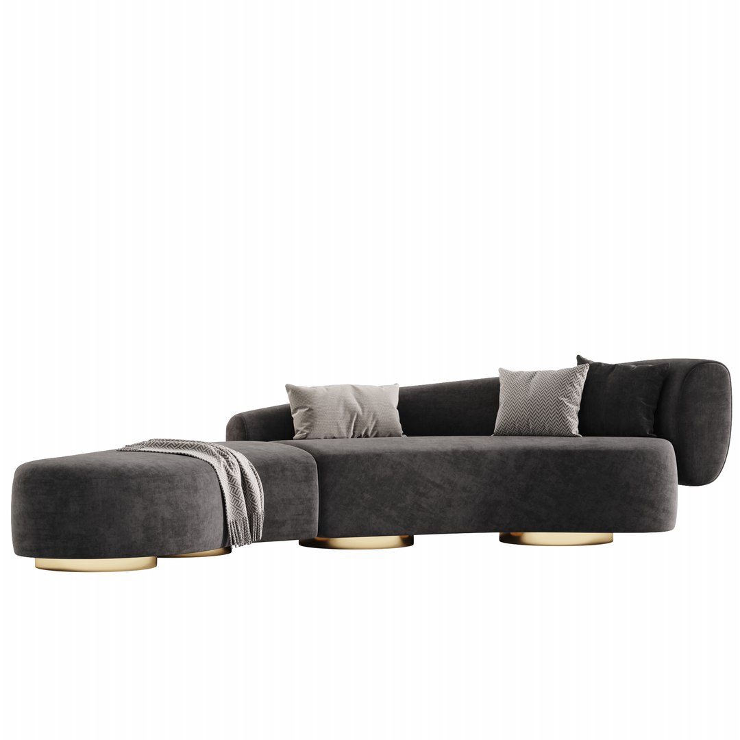 3D Repose Chaise Sofa By Okha Model - TurboSquid 2111264
