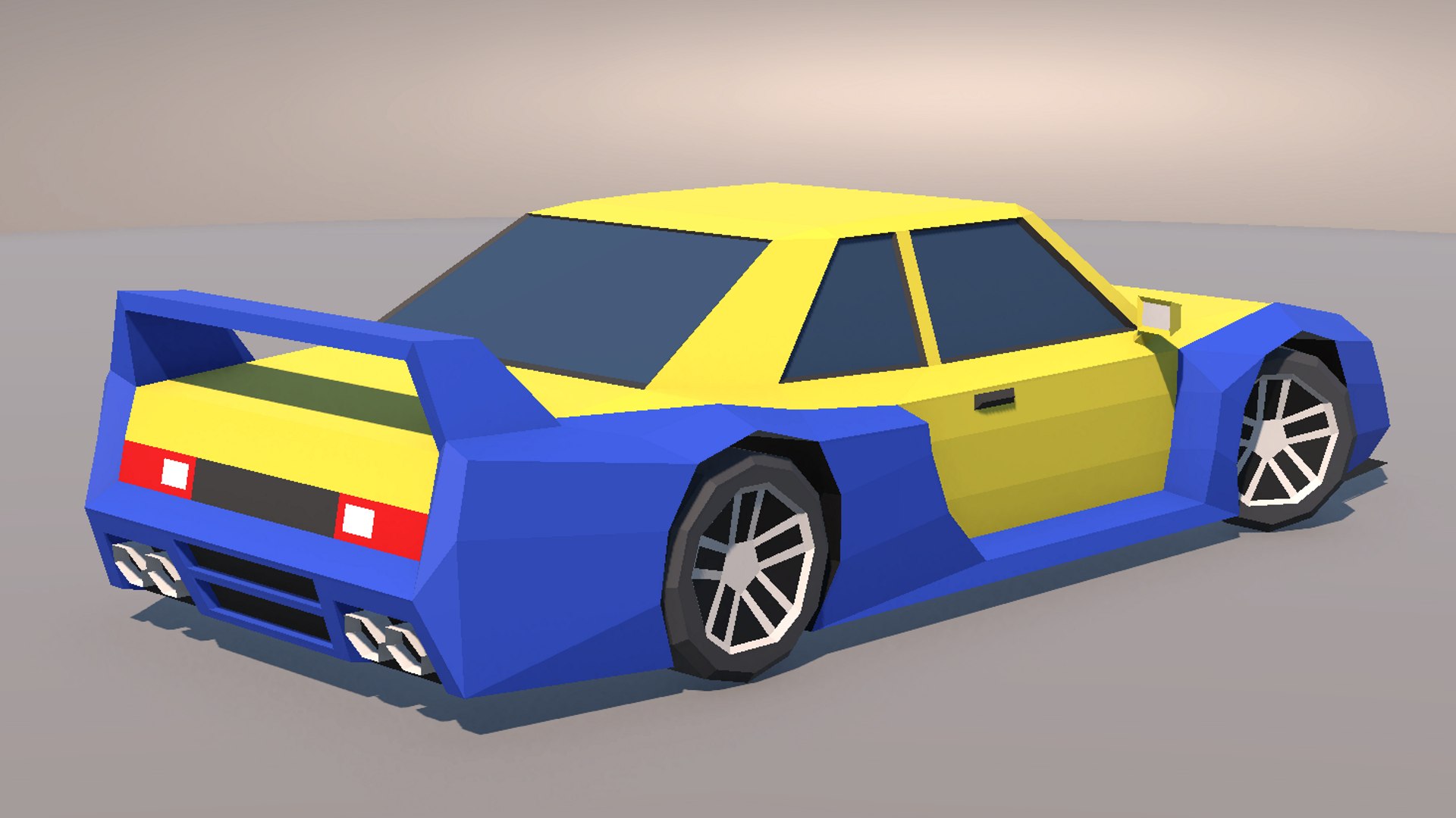 Low Poly Muscle Touring Car V2 GAME MOBILE READY Model - TurboSquid 2407866