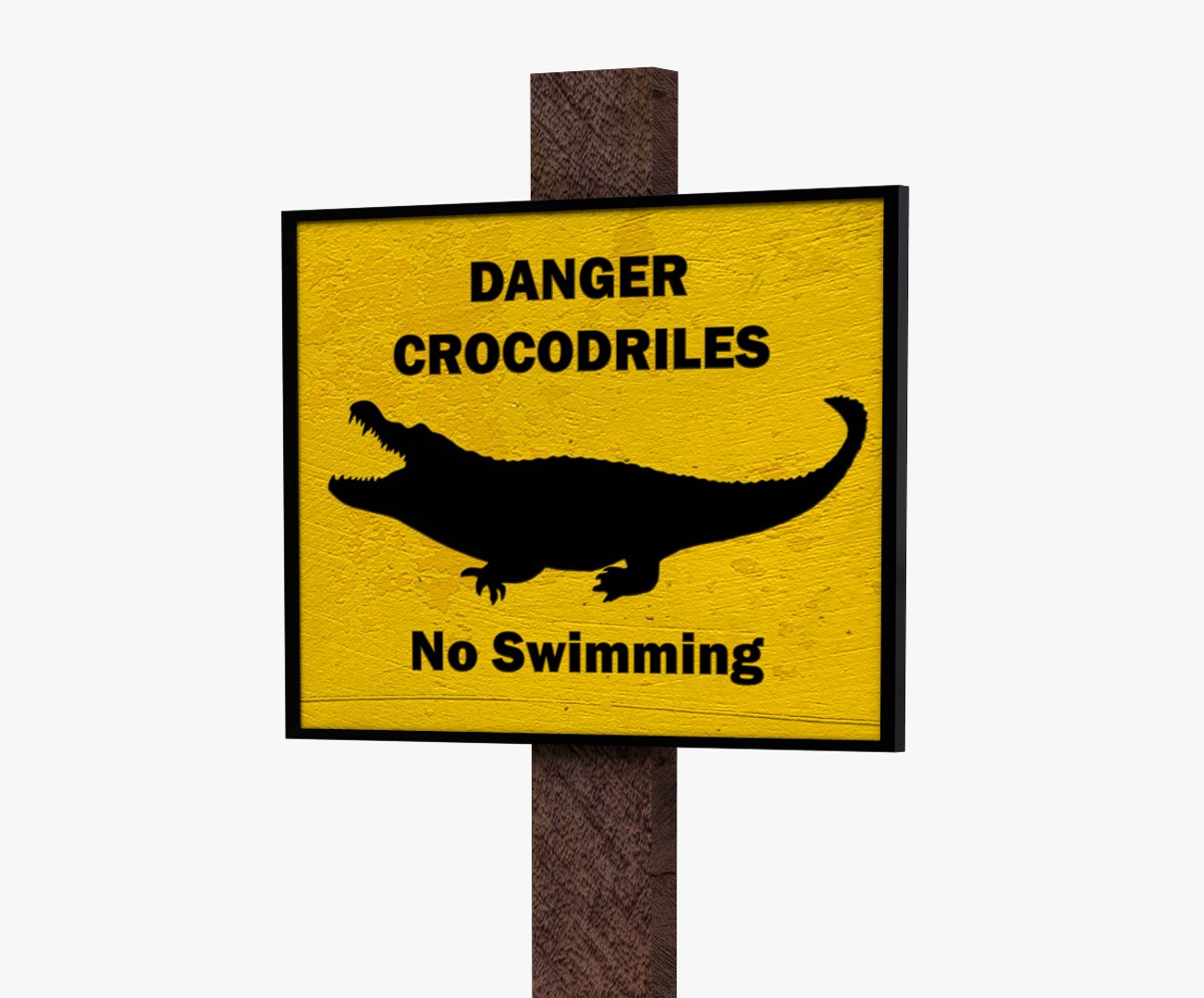 Free 3D Sign Signal Crocodile Model - TurboSquid 1649436