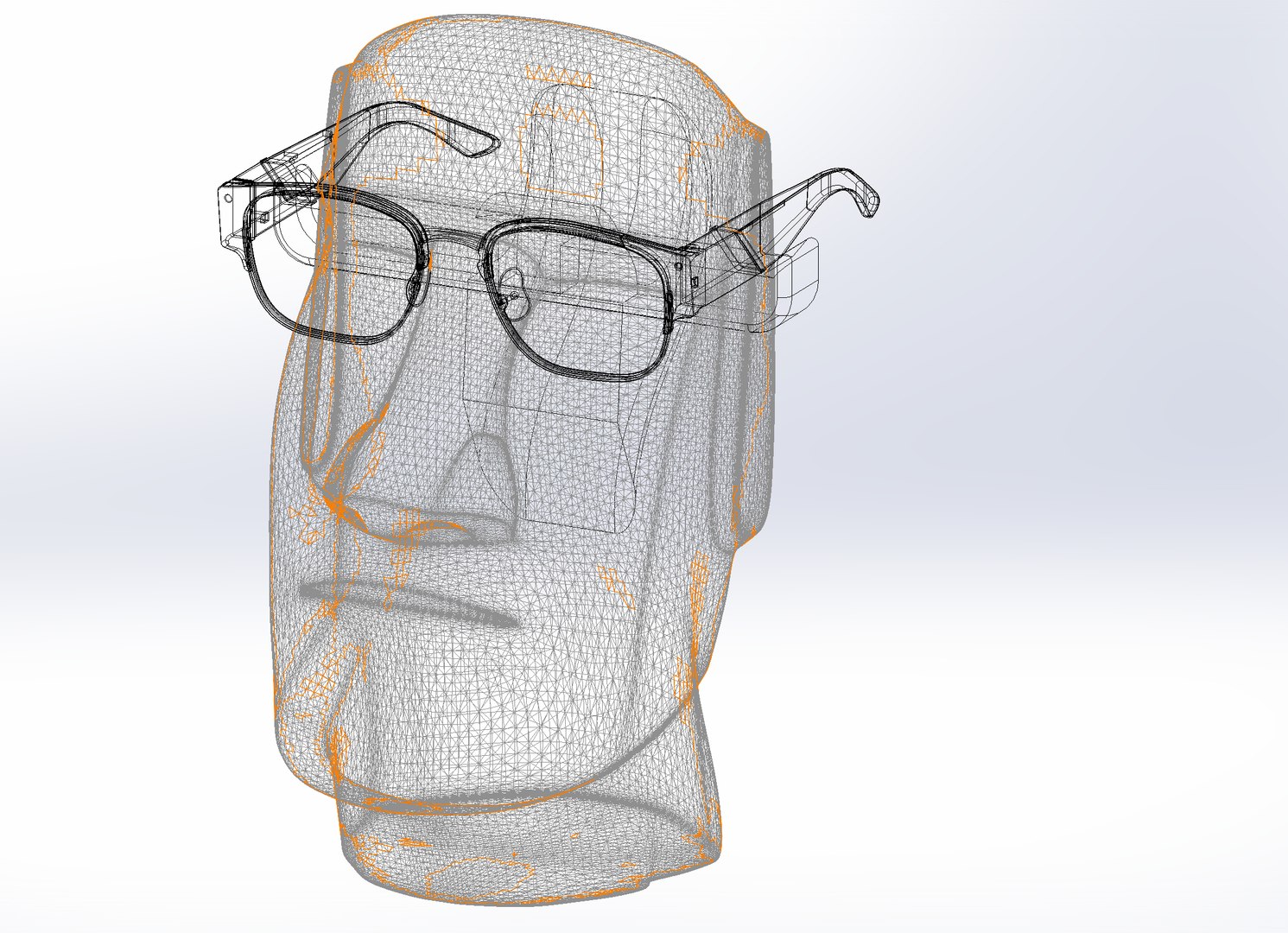 EASTER ISLAND MOAI STATUE 3D MODEL SCULPTURE HOLDER GLASSES SPECTACLES ...