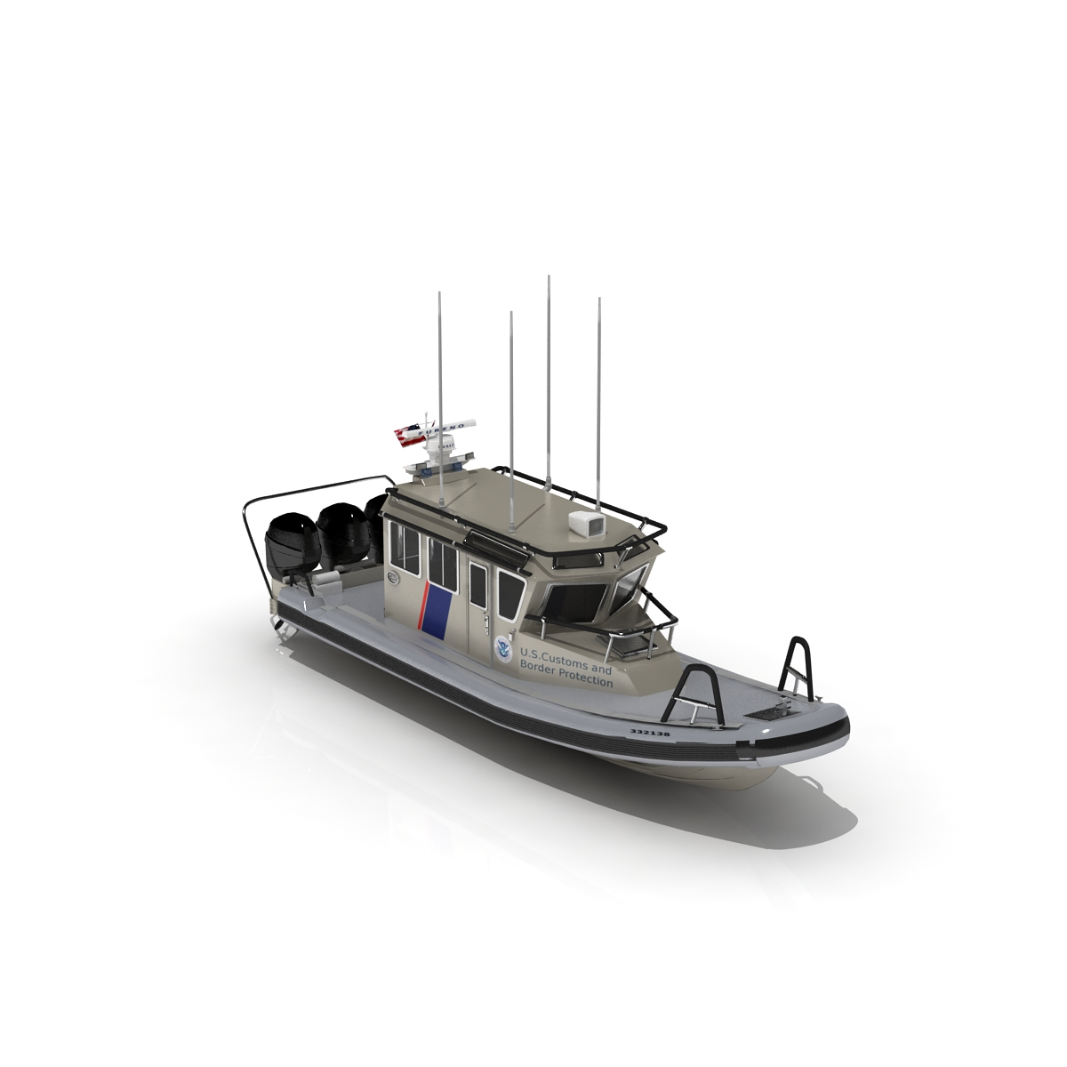3d interceptor class safe boat model