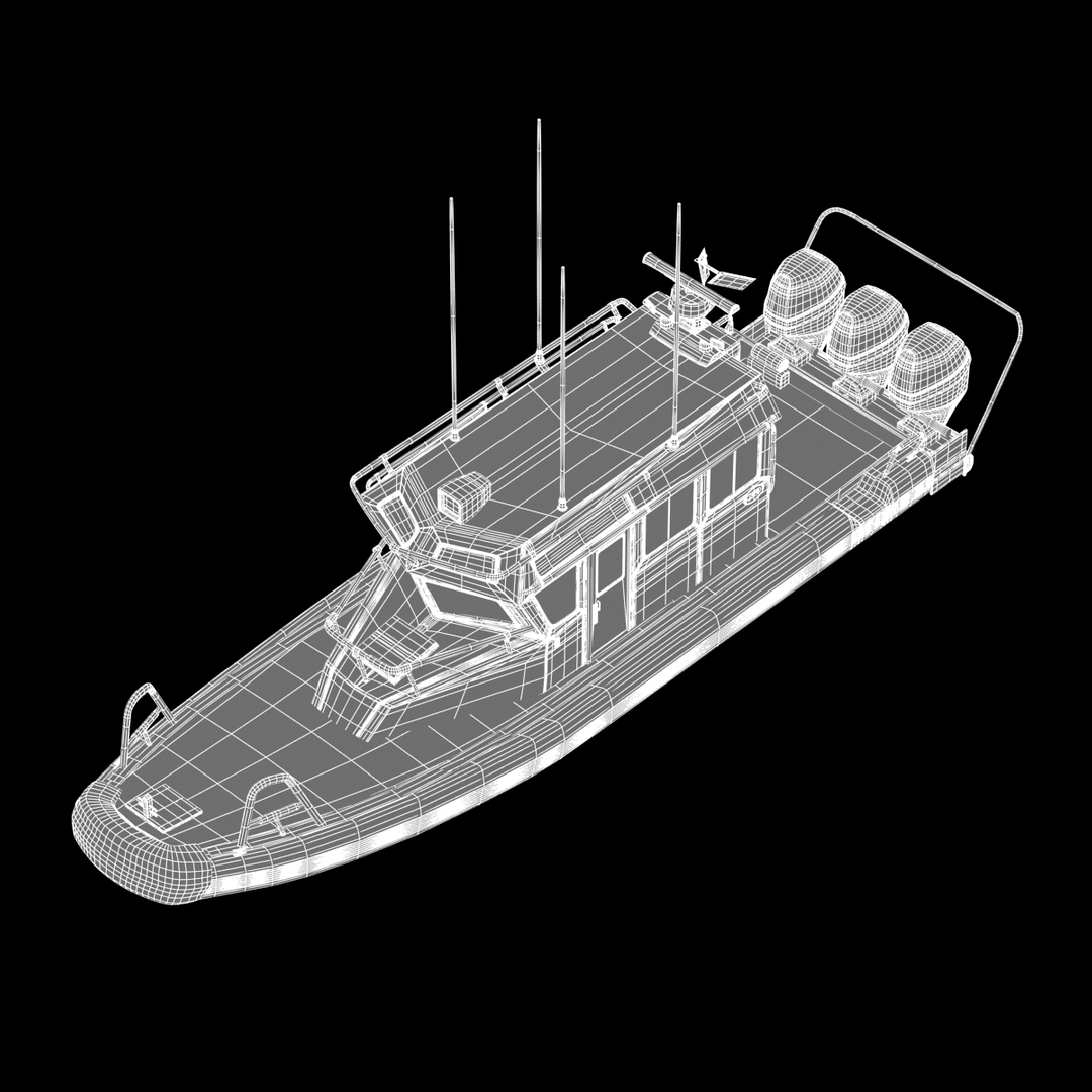 3d interceptor class safe boat model