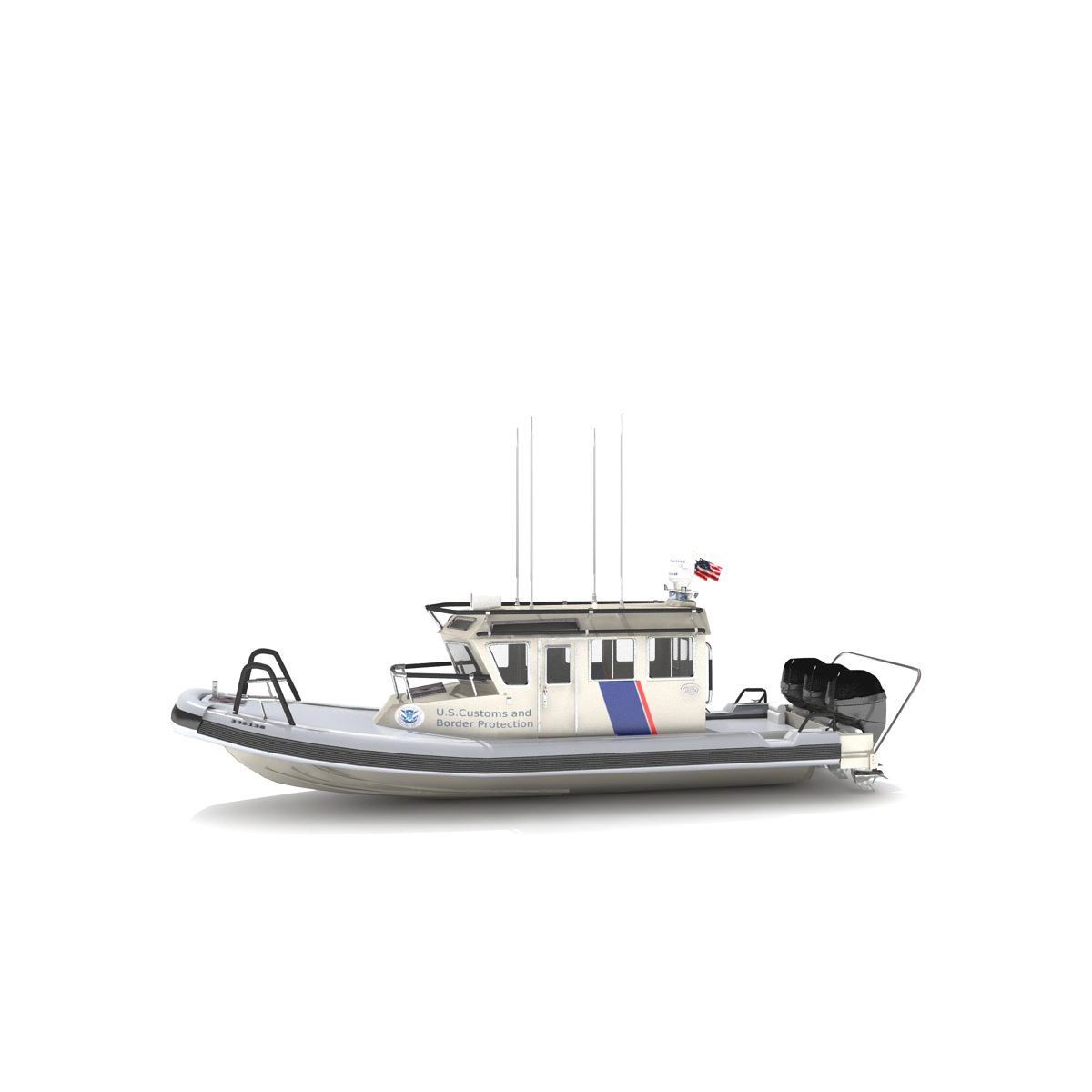 3d interceptor class safe boat model