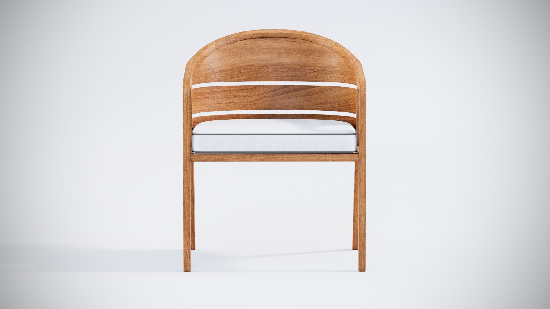 Wooden Rounded Back Chair 3D Model - TurboSquid 2156630