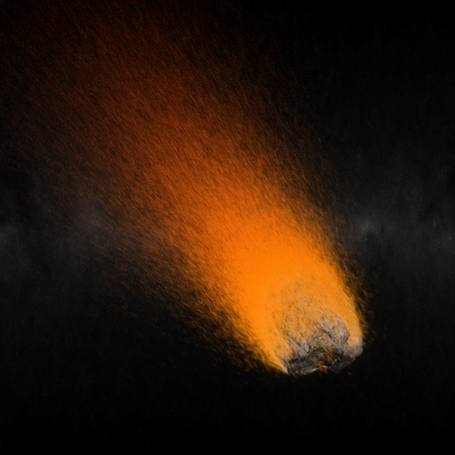 3d meteor particle earth model