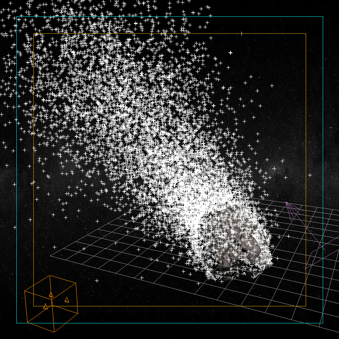 3d meteor particle earth model