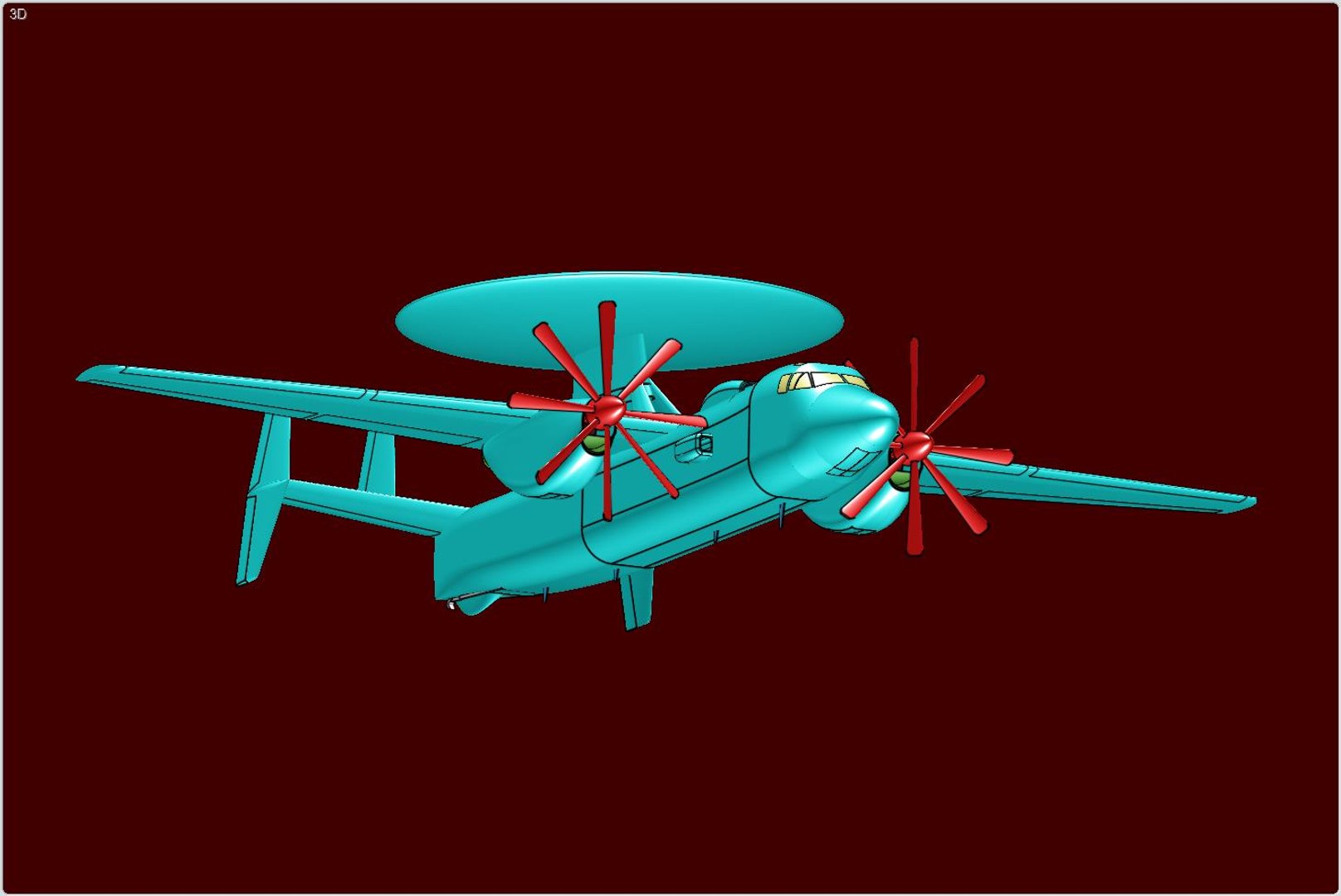 E-2d Advanced Hawkeye Aircraft 3d 3ds
