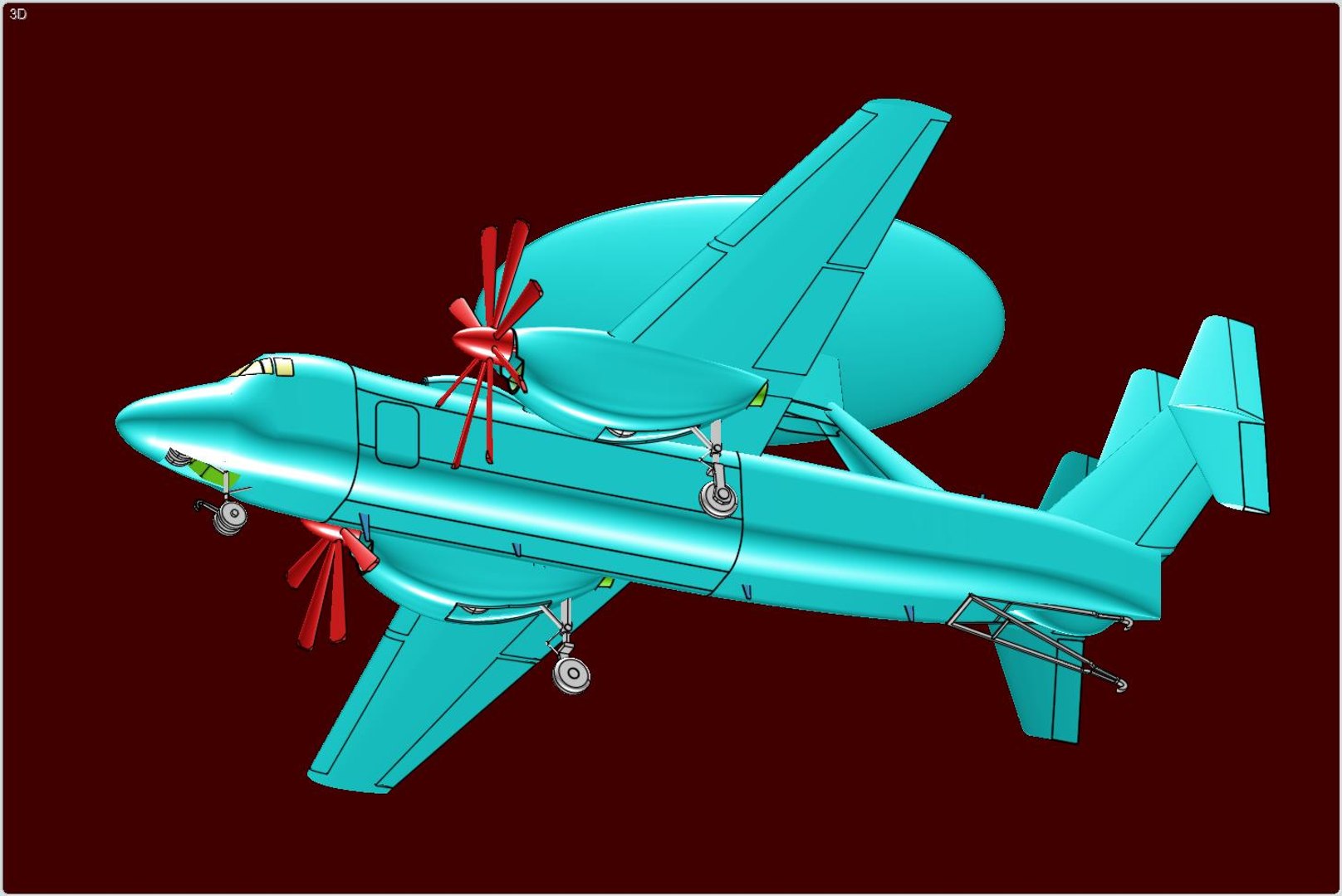 E-2d Advanced Hawkeye Aircraft 3d 3ds