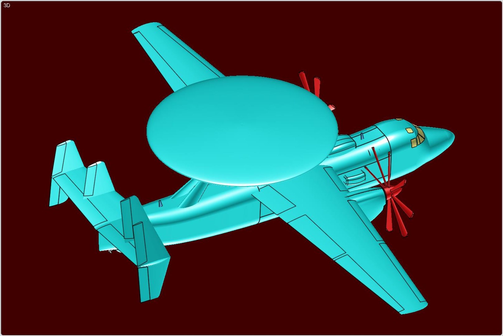 E-2d Advanced Hawkeye Aircraft 3d 3ds