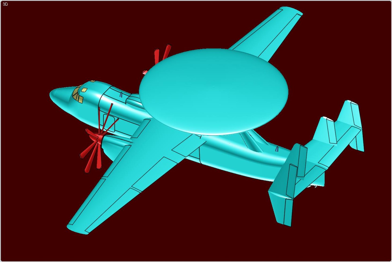 E-2d Advanced Hawkeye Aircraft 3d 3ds