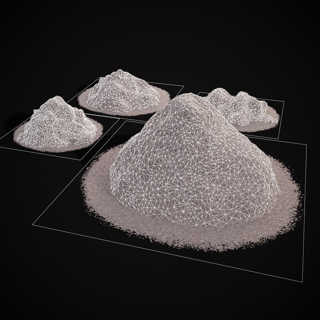 White Rice Piles 3D Model - TurboSquid 2035004