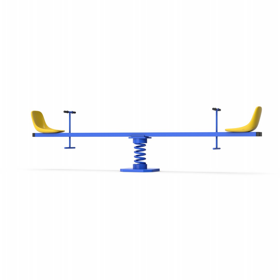 3D Playground Seesaw Blue - TurboSquid 2182838