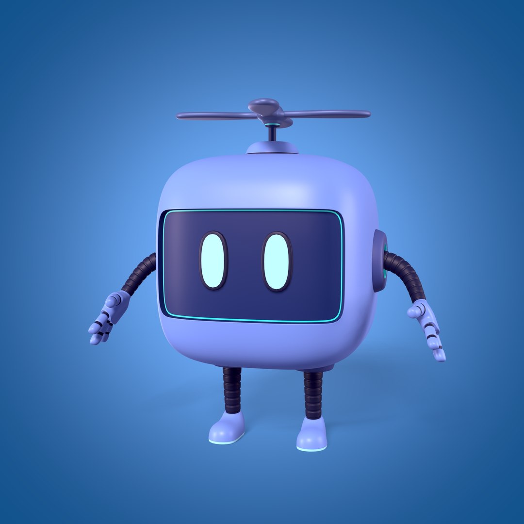 Cute Android Robot model - TurboSquid 1772661