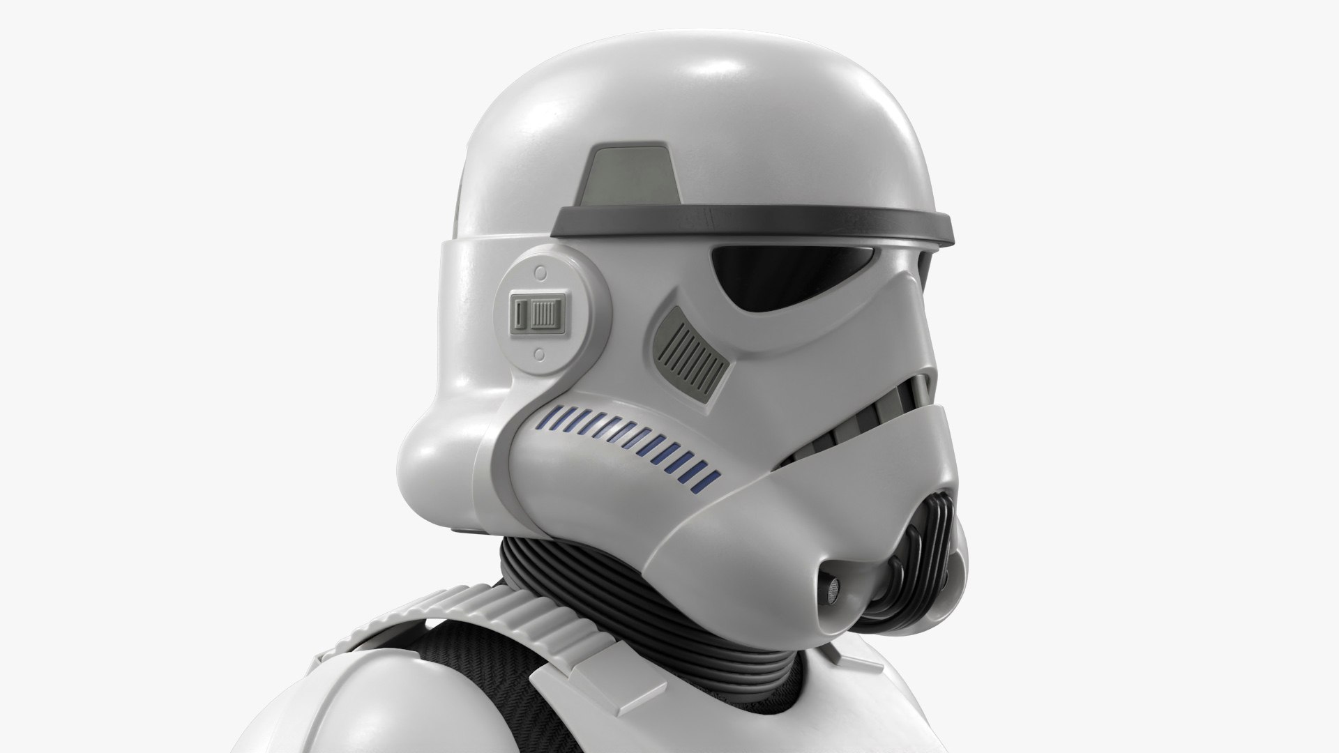 3D Star Wars Imperial Stormtrooper Holding Blaster Standing Pose ...