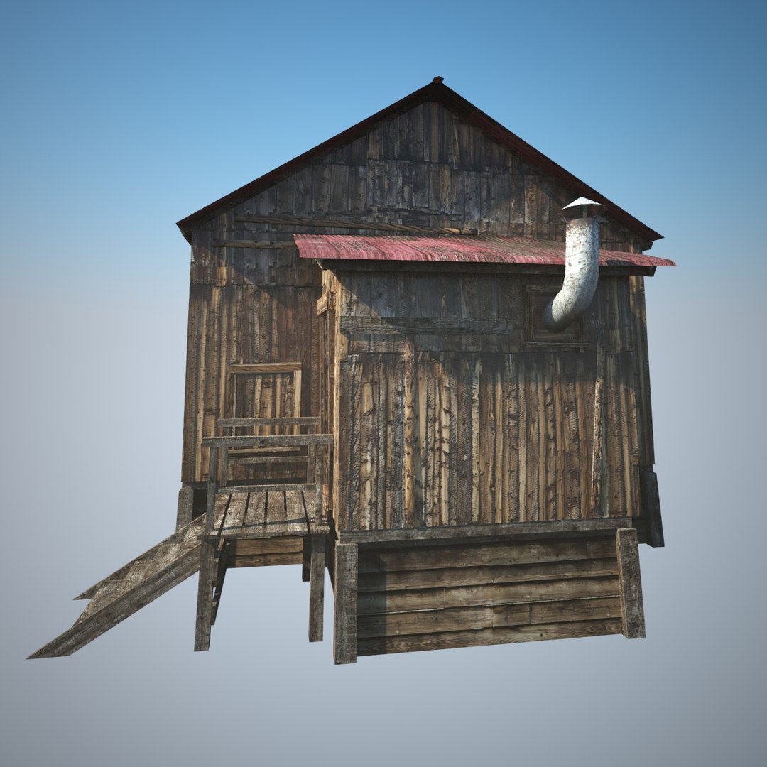 Wooden Barn House 3d Model