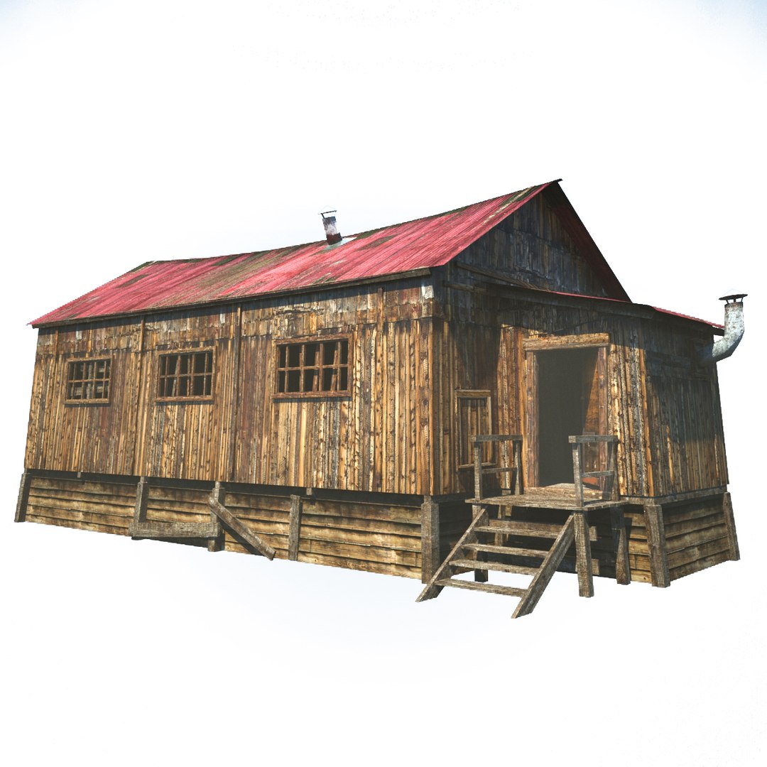 Wooden Barn House 3d Model