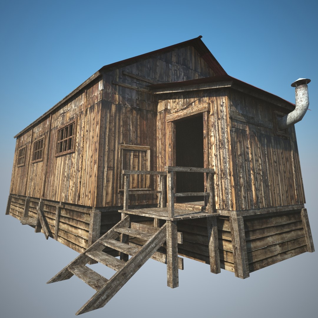 Wooden Barn House 3d Model
