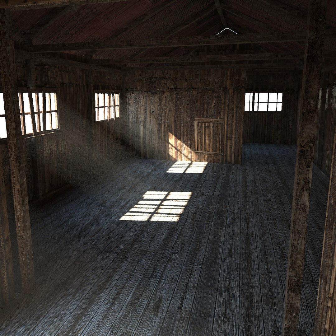 Wooden Barn House 3d Model