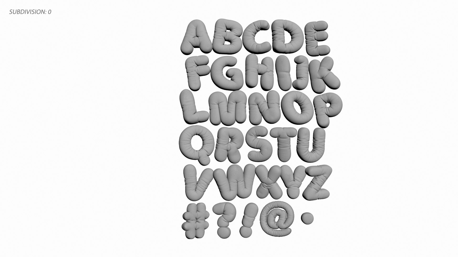 Balloon Or Bubble Alphabet 3D Model - TurboSquid 2218295