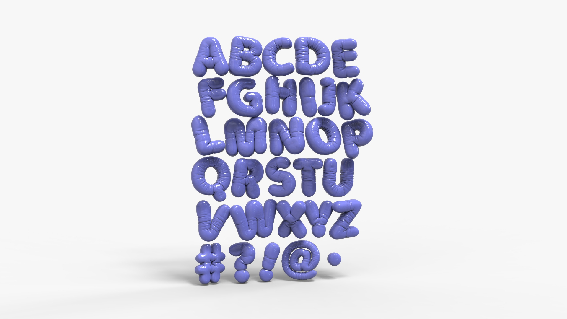 Balloon Or Bubble Alphabet 3D Model - TurboSquid 2218295