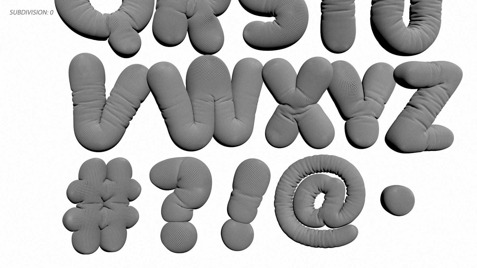 Balloon Or Bubble Alphabet 3D Model - TurboSquid 2218295
