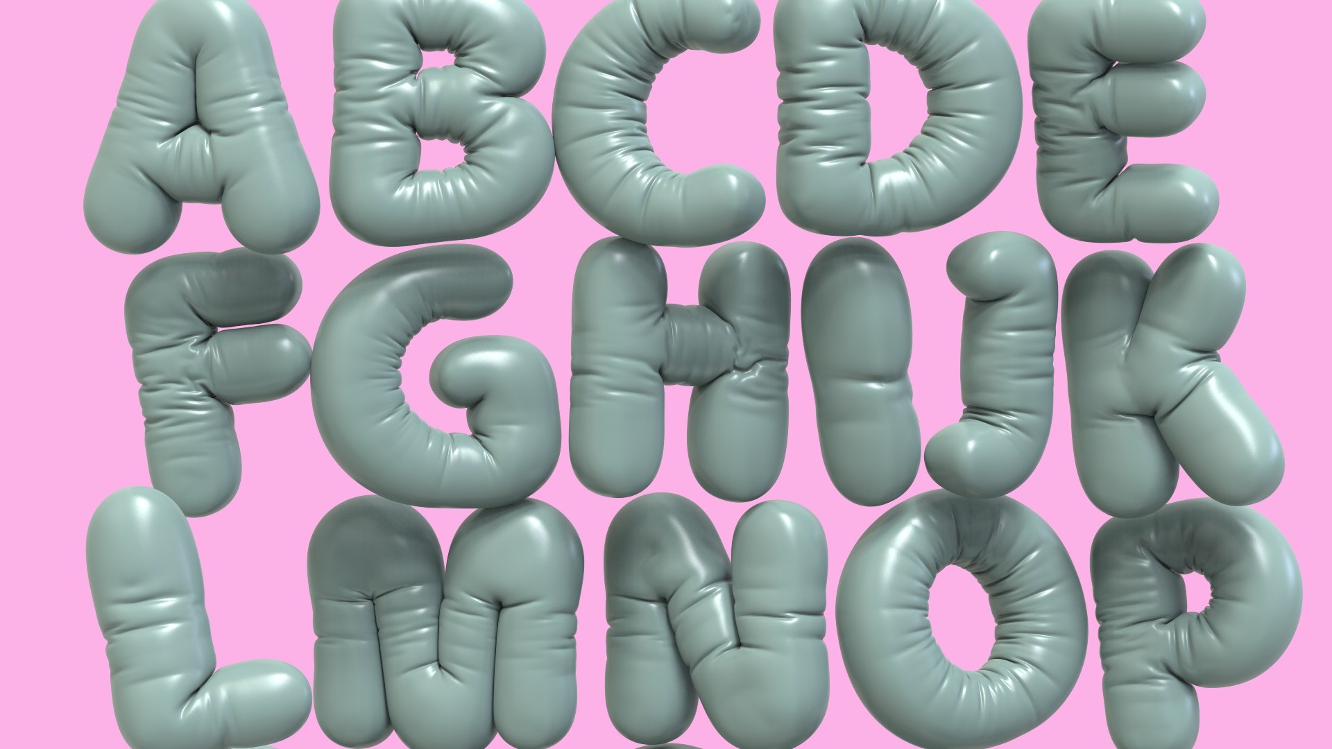 Balloon Or Bubble Alphabet 3D Model - TurboSquid 2218295