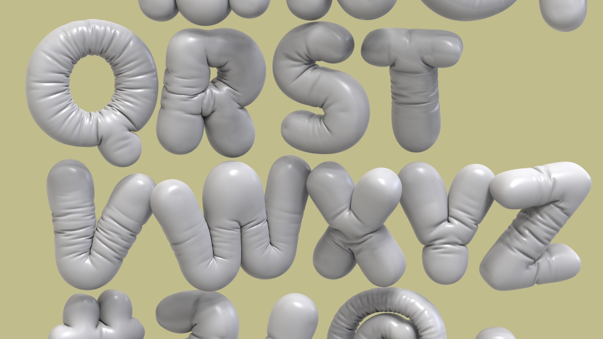Balloon Or Bubble Alphabet 3D Model - TurboSquid 2218295