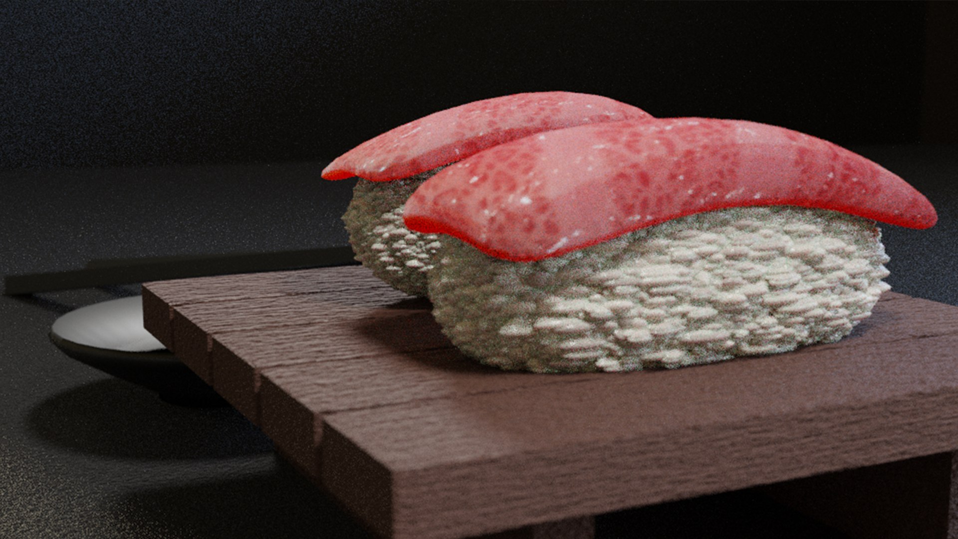 Otoro Sushi With Wasabi And Shoyu 3D - TurboSquid 1715062