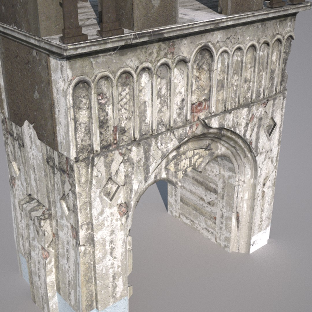 3d Model Ruined Gate