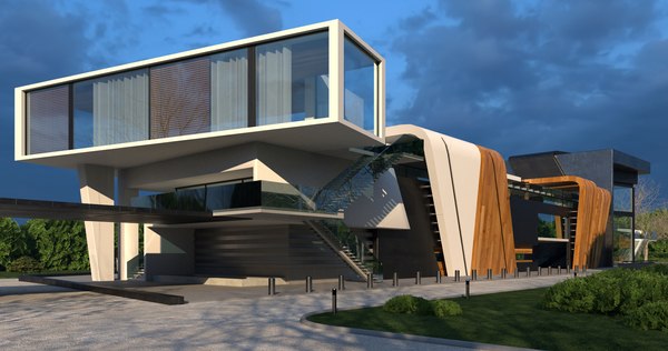 Office building exterior homes 3D - TurboSquid 1550611