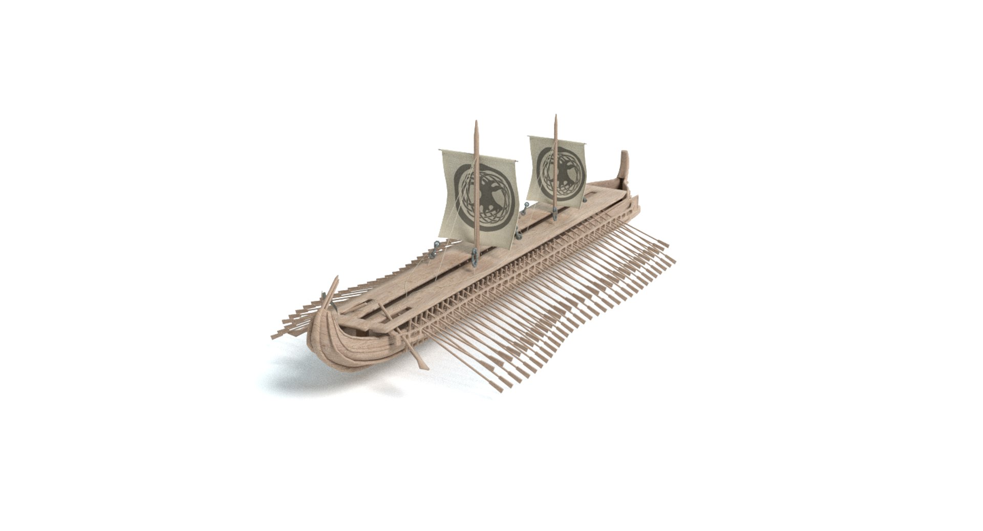 Greek Trireme 3d 3ds
