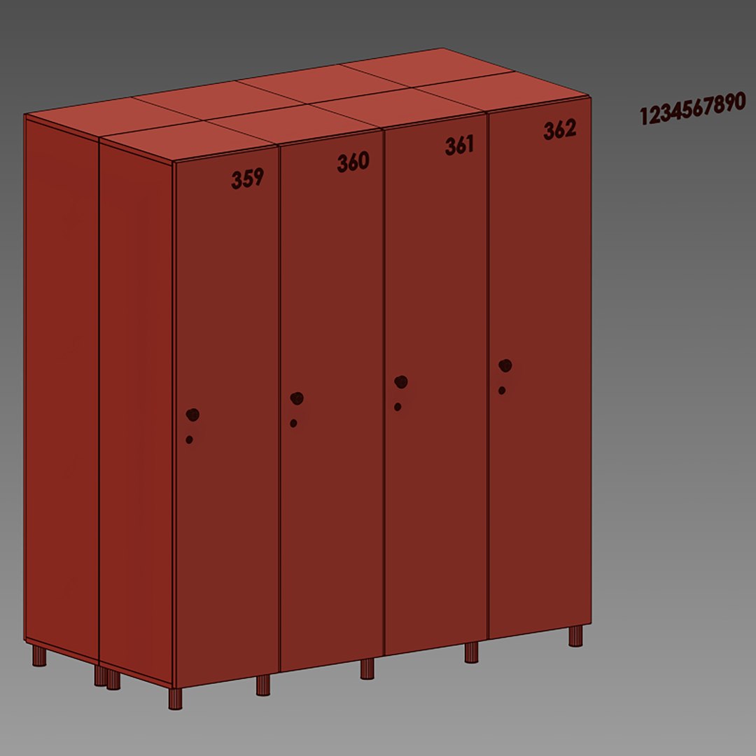3D Lockers For Sports Locker Rooms - TurboSquid 2142428