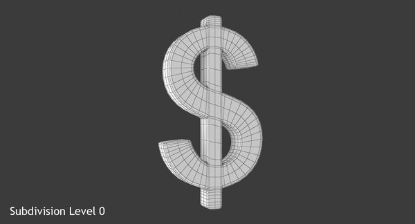 Dollar sign 3D model - TurboSquid 1380568