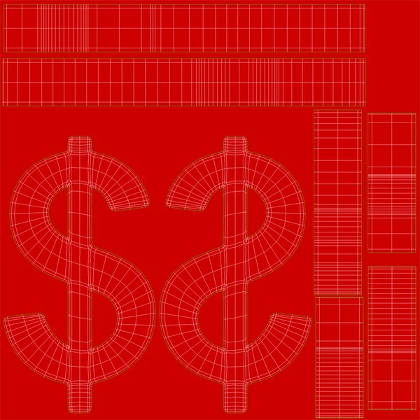 Dollar sign 3D model - TurboSquid 1380568