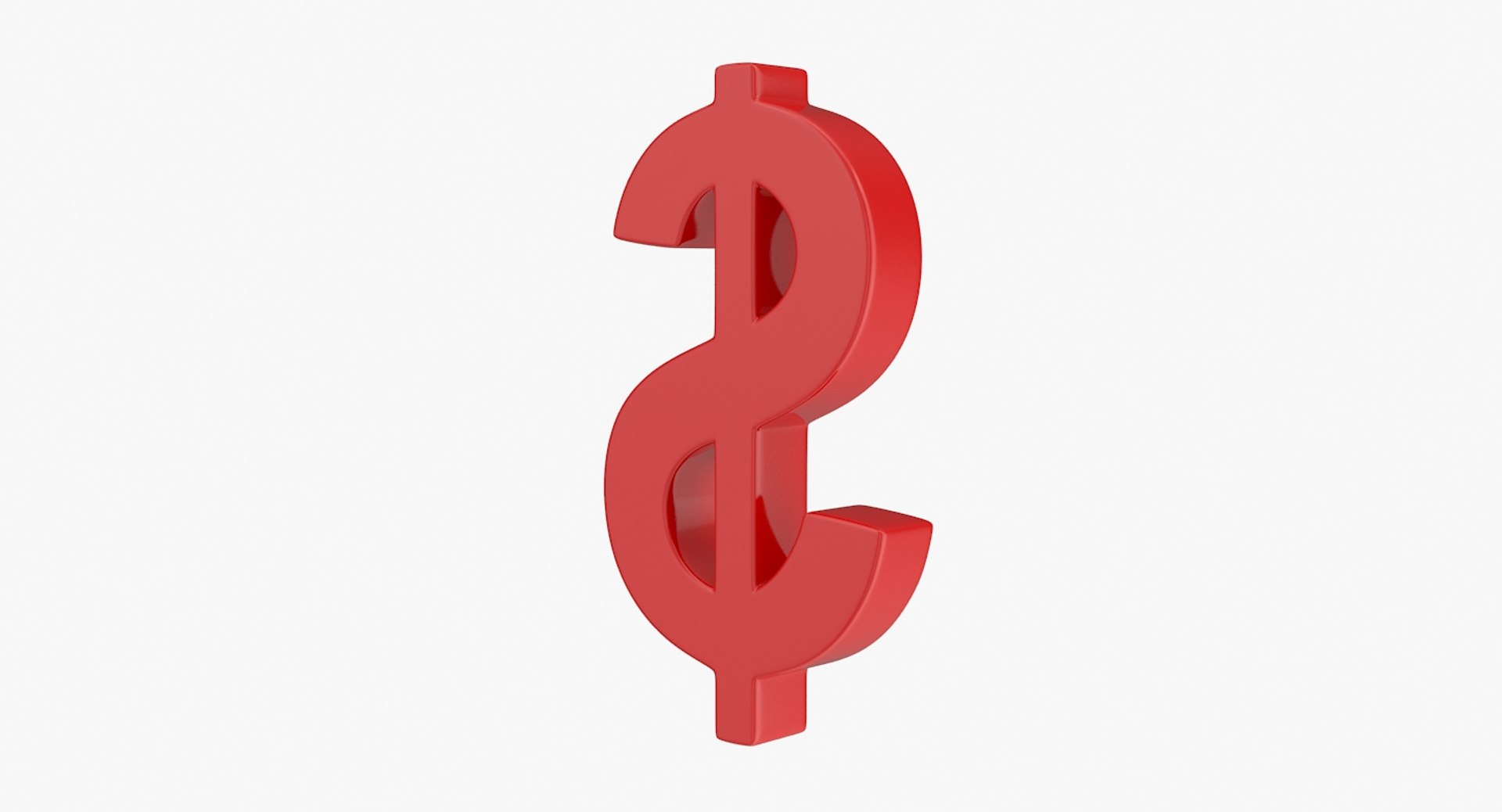 Dollar Sign 3D Model - TurboSquid 1380568