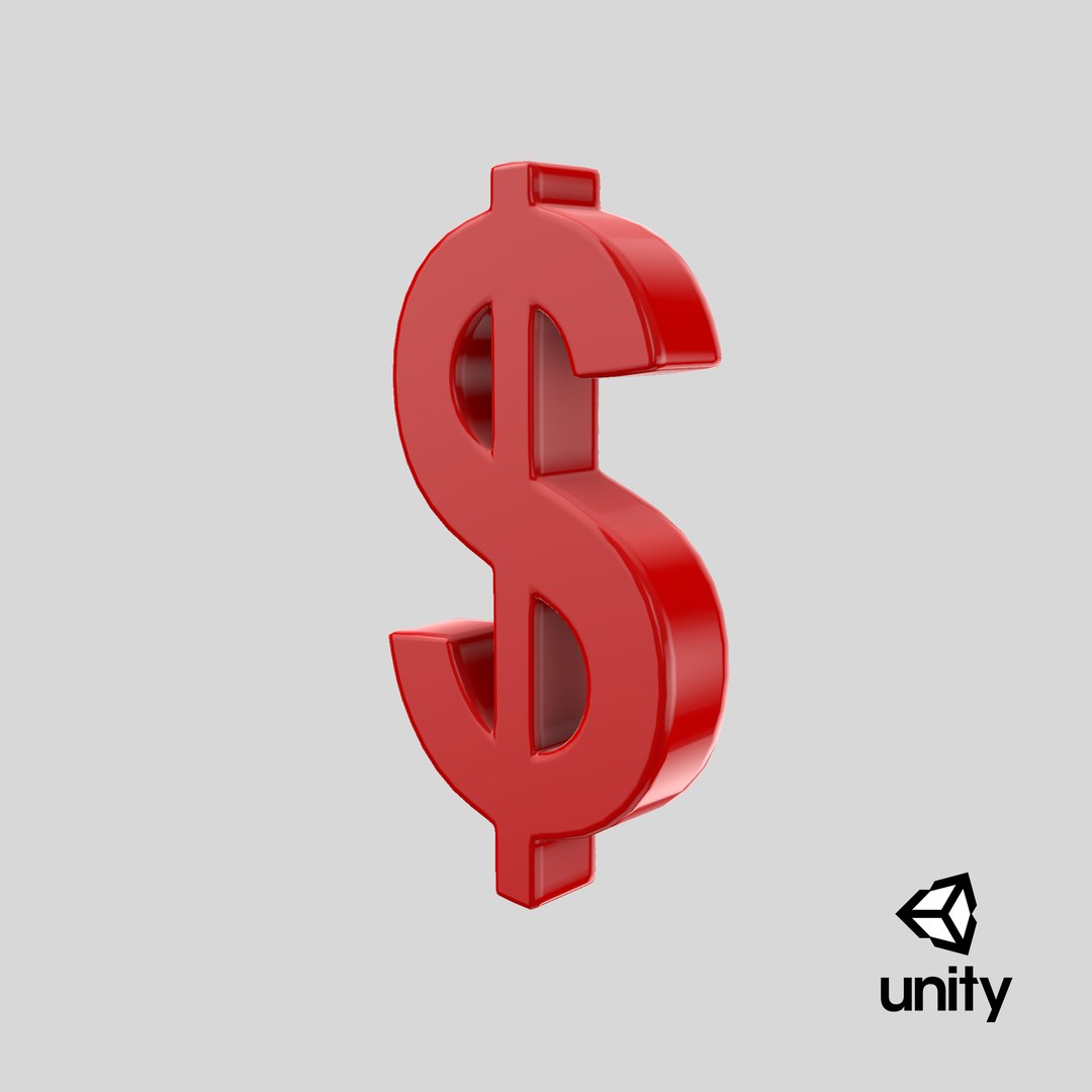 Dollar Sign 3D Model - TurboSquid 1380568