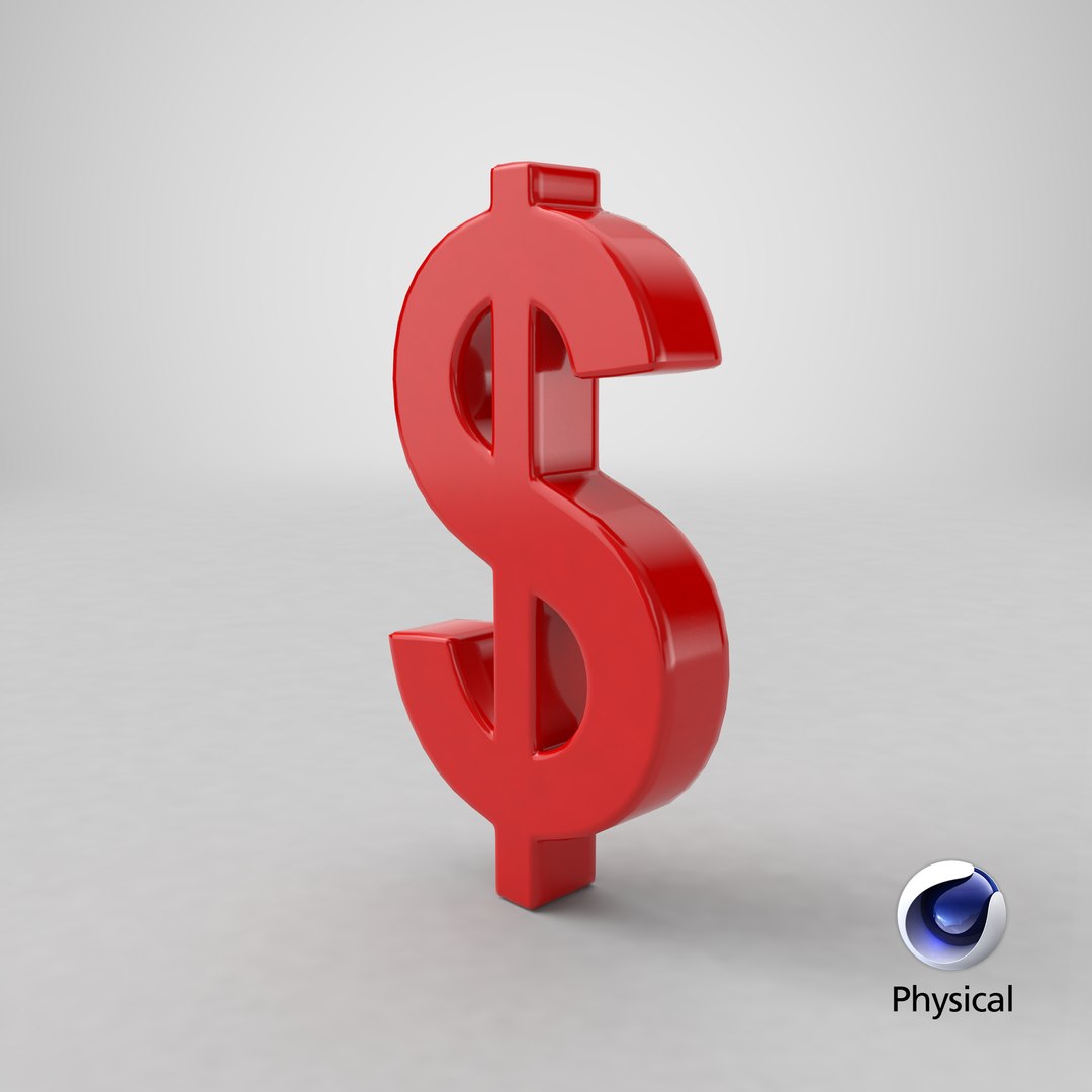 Dollar Sign 3D Model - TurboSquid 1380568