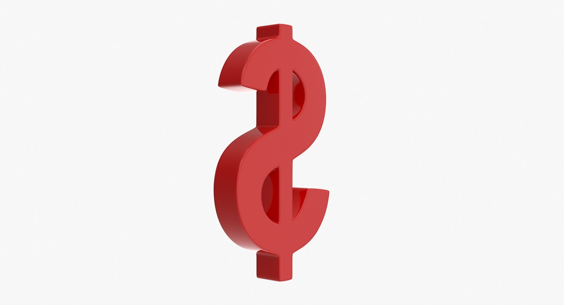 Dollar Sign 3D Model - TurboSquid 1380568