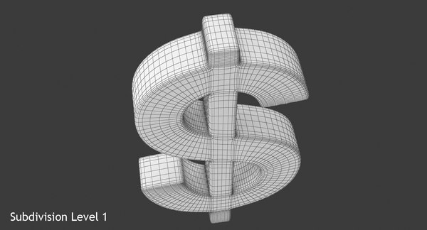 Dollar sign 3D model - TurboSquid 1380568