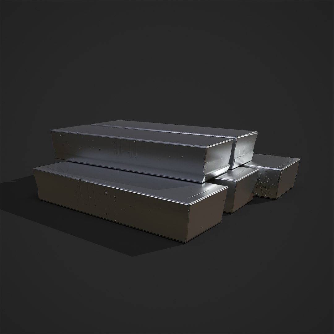 3D Model Pewter Bars - TurboSquid 1758793