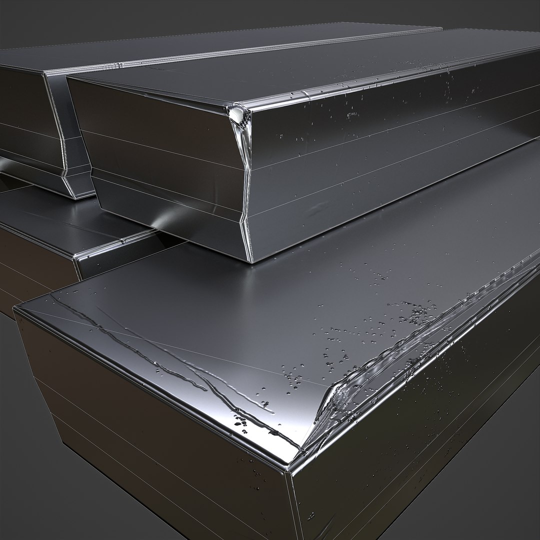 3D Model Pewter Bars - TurboSquid 1758793